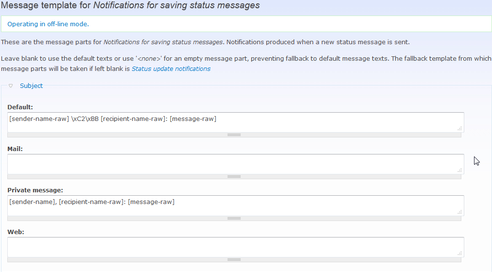 Notifications integration with Facebook-style Statuses (completed) [#1199306] | Drupal.org